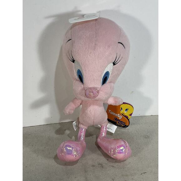 Mattel | Toys | Mattel Looney Tunes Pink Tweety Bird 1 Plush Iridescent ...
